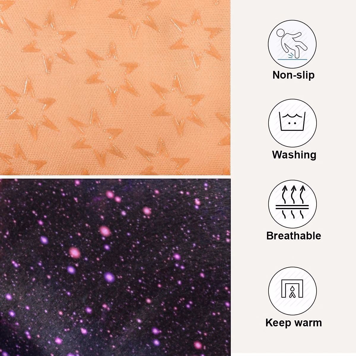 Coikll Galaxy Pet Bed Pad Soft Dog Bed Mat with Anti-Slip Bottom, Machine Washable Crate Pad Mattress for Dog Sleeping- 24 * 18inches