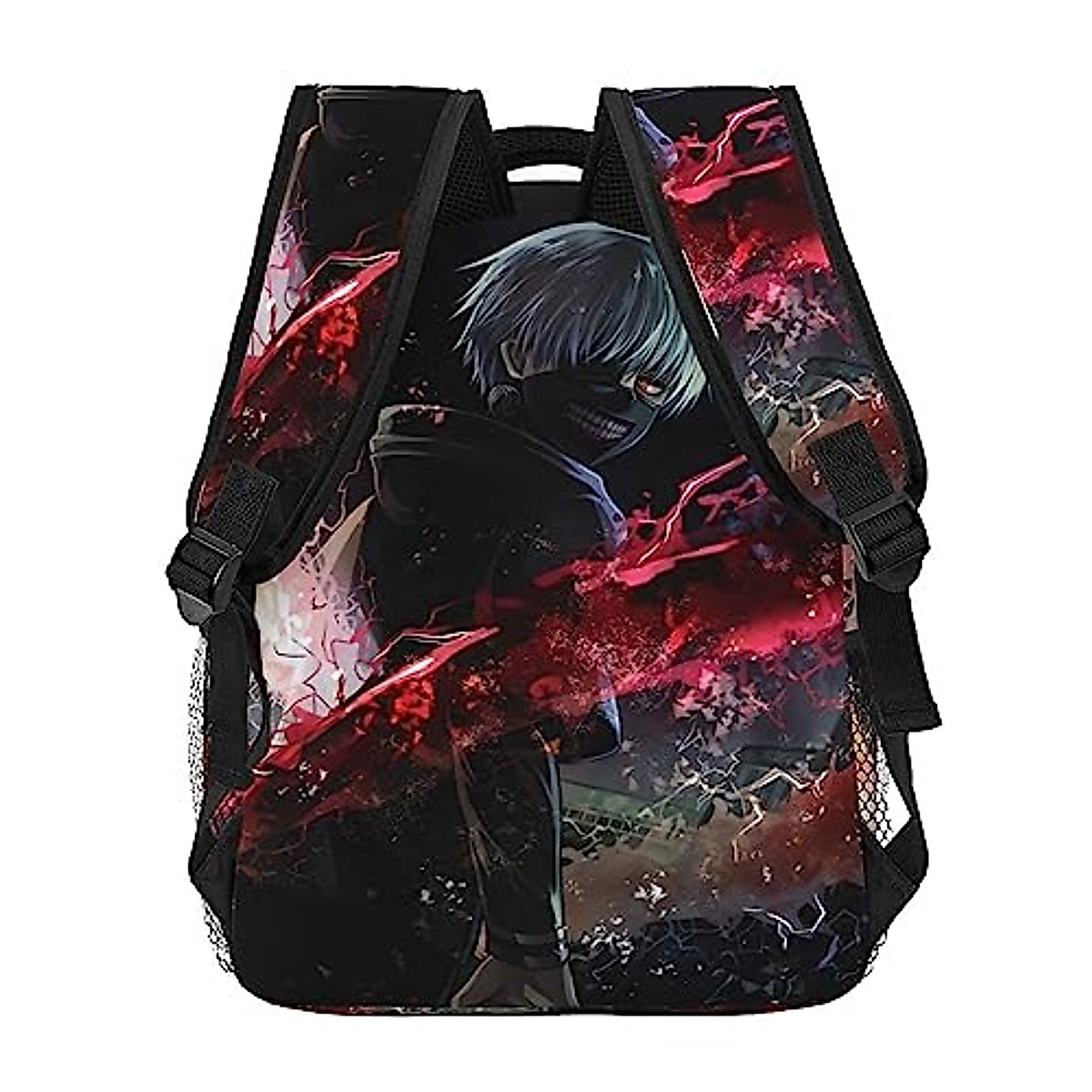 KEWRJFWA Anime Tokyo Ghoul Backpack Cartoon Bag Lightweight Canvas Couple Backpacks Unisex Office Travel Backpack