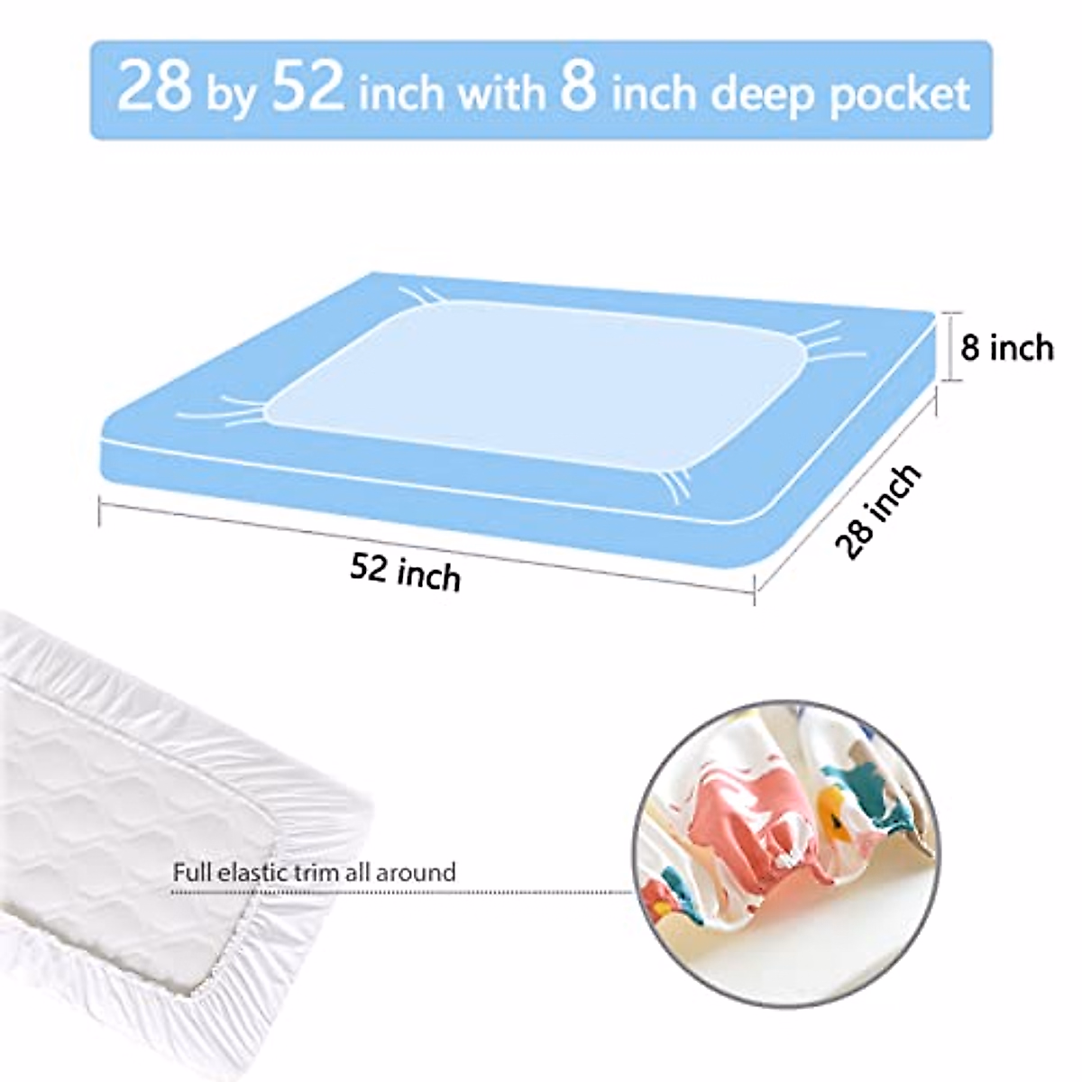 Car Race Track Themed Fitted Crib Sheet,Standard Crib Mattress Fitted Sheet Soft & Stretchy Fitted Crib Sheet-Baby Sheet for Boys Girls, 28“ x52“,Multicolor