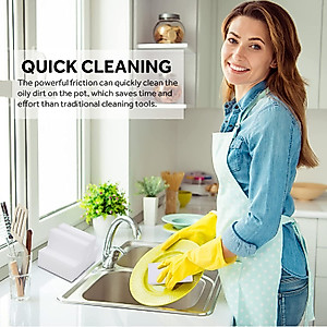 Magic Sponge Eraser, 50Pack Melamine Sponge Foam Bulk Sponge Sheets Cleaning Pads, Multi-Functional Household Cleaning Sponges for Dish, Kitchen, Stove, Bathtub, Sink, Furniture