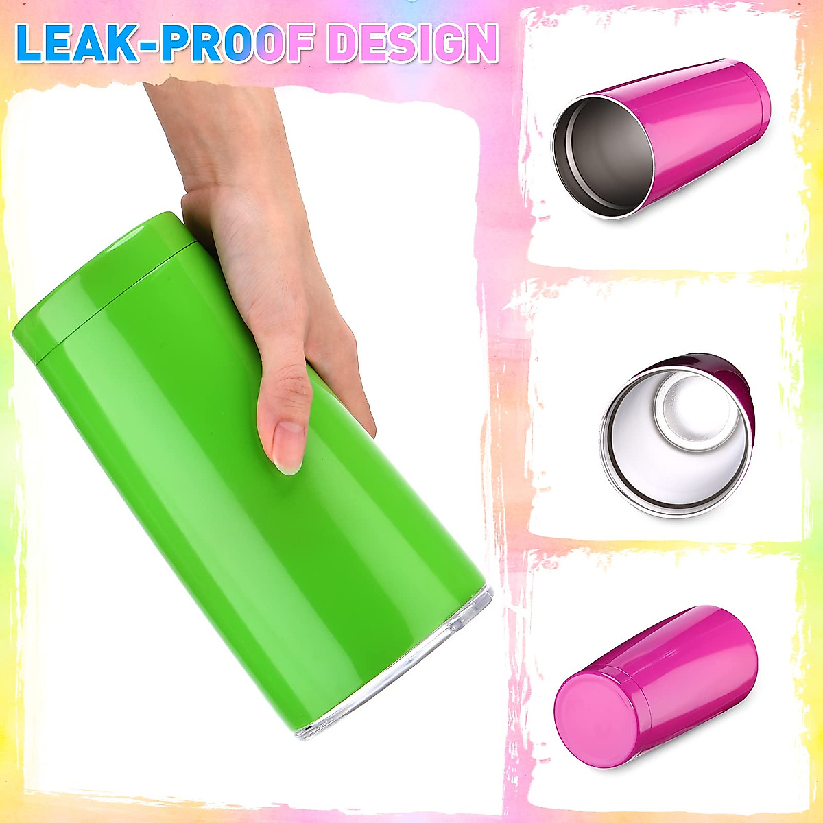 12 Pieces 20 oz Stainless Steel Tumbler Bulk with Lids, Powder Coated Travel Mug Tumblers Double Wall Vacuum Insulated Coffee Tumbler Cup for Hot Cold Water Drinks, 12 Colors