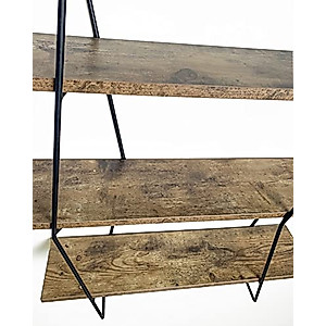 Cocoyard 3 Tier Wall Shelf – Industrial Wall Mounted Rustic Wood Shelf for Living Room, Kitchen Bar Shelving – Wall Display – Retro Storage Rack for Organization and Farmhouse Décor (31.5inch)