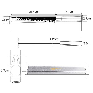 FINDKING 6pcs kitchen knife set Dynasty series-3 layer 9CR18MOV clad steel w/octagon handle knife set