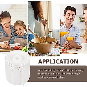 BESTonZON Ceramic Canister Ceramic Food Storage Jar Seasoning Pot Salt Pepper Jar Seal Lid Cute Candy Cookie Kitchen Canister Grease Container Sugar Bowl 500ml Ceramic Sugar Jar