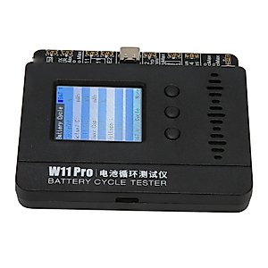 Battery Cycle Tester, Automatic Parameter Matching Small Battery Tester 1.8 Inch TFT Screen Low Power Consumption Ergonomic Design for Repair (US Plug)