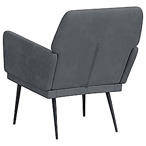 vidaXL Velvet Armchair in Dark Gray - Comfy Modern Design with Durable Material and Perfect Dimensions.