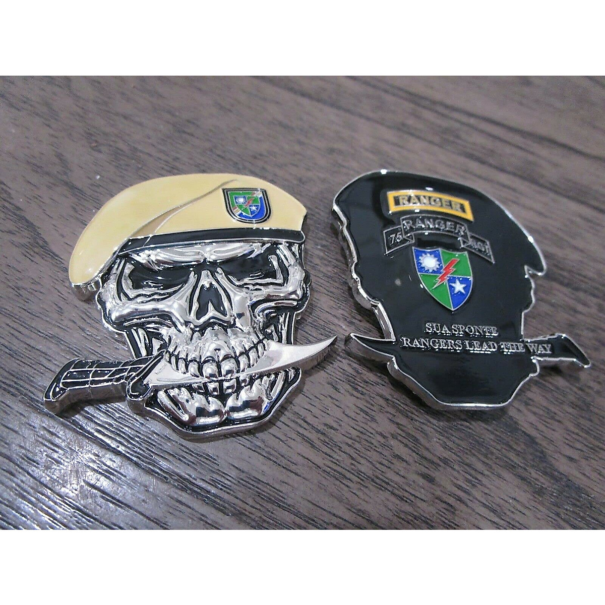 Oneworldtreasures 75th Ranger Regiment Army Rangers Lead The Way USASOC Beret Skull Challenge Coin