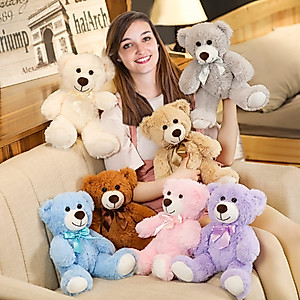 SNOWOLF Teddy Bear Plush Cute Stuffed Animal Toys Pillow Bear Doll Gift for Kids Boys Girls Birthday Christmas Valentine's Day (13.7In/35CM, Pink)