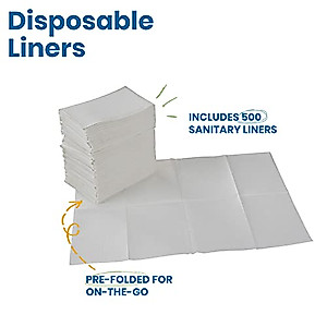 ECR4Kids 2-Ply Disposable Sanitary Liner, Changing Station Tissue, White, 500-Pack