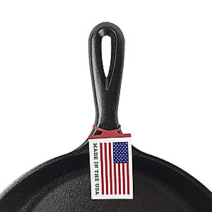 Lodge 10 Inch Cast Iron Chef Skillet. Pre-Seasoned Cast Iron Pan with Sloped Edges for Sautes and Stir Fry.