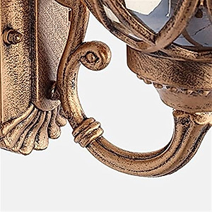 European Wall Light Residential Villa Courtyard Wall Lamp Outdoor Waterproof IP54 Wall Light Garden Home Hotel Aisle Aluminum Wall Lantern European Antique Spherical Glass Sconce E27 Fixture