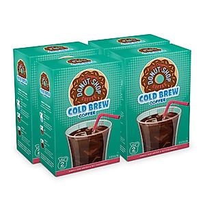 The Original Donut Shop, Cold Brew Coffee, Coarse Ground, Makes 8-48oz. Pitchers of Real Cold Brew Coffee, (4 boxes of 4 filters)
