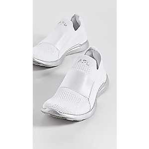 APL: Athletic Propulsion Labs Women's Techloom Bliss Sneakers, White/Chrome, 8.5 Medium US