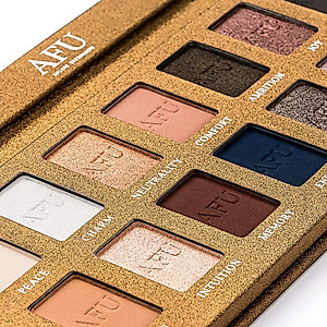 AFU 16 Colors Eyeshadow Palette, Makeup pallet Eye Shadow Highly Pigmented Waterproof Cosmetics