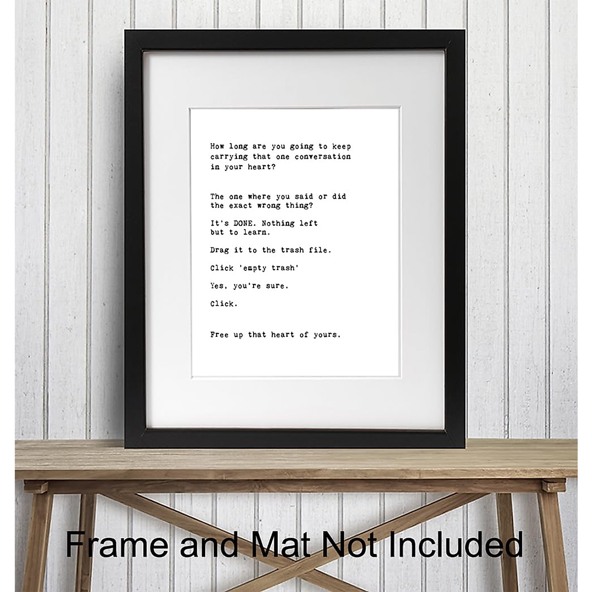 Inspirational Quote Wall Art - Positive Quote Motivational Wall Decor - Encouragement Gift for Women, Men, Teens - Uplifting Poster for Bedroom, Bathroom, Living Room