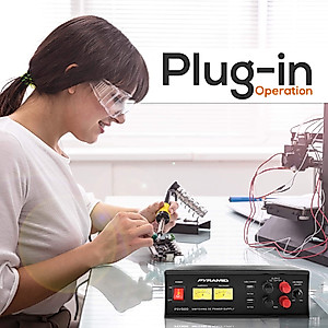 Pyramid PSV500 Universal Compact 50 Amp Adjustable 12 to 15 Volts Output Home Bench Power Converter Supply, with 2 USB Ports and Overload Protection