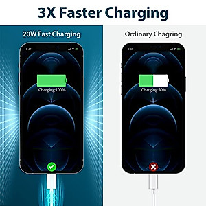 ELOVEN Fast Charging Cable for iPhone 3FT(1M) USB-C Charger Cable Flexible Power Delivery Charging Cable High Speed Data Sync Cord Compatible with iPhone 14/13/12/11 Pro Max/iPad/iPad Air…