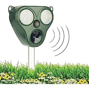 Solar Animal Repeller, Ultrasonic Animal Repellent Outdoor, Repeller Solar Powered, Ultrasonic Repellent, Dog Deterrent, Keep Animals Out of Garden