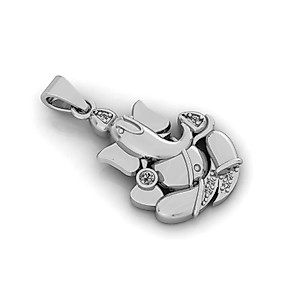 SirDaksh Lord Ganesh Spritual Cubic Zircon Silver Pendant Charm Pendant