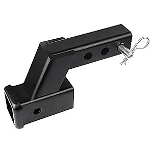 MAHLER GATES 4" Drop/Rise Trailer Hitch Receiver Adapter Extension, 2-inch Receiver Hitch Riser with Pin and Clip