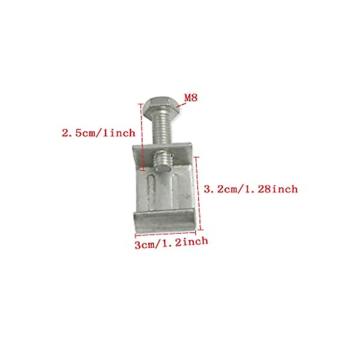 BOOHAO 12 pcs Galvanized Steel Flange Clamp G Clamp Duct G Clamps Ventilation Duct Flange for Rectangular Duct Connection System