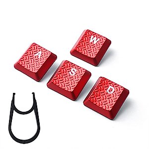 HUYUN Texture Tactility Backlit Keycaps Replacement for GL Tactile Switch Logit G813/G815/G913/G915 TKL RGB Mechanical Gaming Keyboard (WASD+Arrow Keys Red)