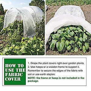 Valibe Plant Covers Freeze Protection 10 ft x 30 ft Floating Row Cover Garden Fabric Plant Cover for Winter Frost / Sun Pest Protection (10FT X 30FT)