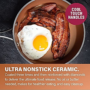 Gotham Steel Hammered Pots and Pans Set Nonstick, 15 Pc Kitchen Cookware Set & Bakeware Set, Induction Pots and Pans for Cooking, Ceramic Coated, Long Lasting Nonstick, Dishwasher Safe 100% Toxin Free