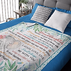 Xutapy Granddaughter Gifts from Grandma/Grandpa, Birthday Graduation Gifts for Granddaughter Blanket 40’’x50’’, to My Granddaughter Gift, Best Granddaughter Ever Gifts, Baptism Gifts for Granddaughter