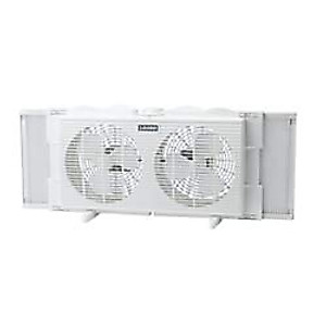 Lasko 2137 Twin Window Fan, 21.8 x 4.5 x 10.5 inches, White
