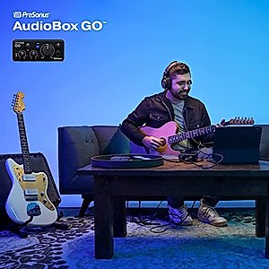PreSonus AudioBox GO | USB-C Audio Interface for music production with Studio One DAW Recording Software, Music Tutorials, Sound Samples and Virtual Instruments