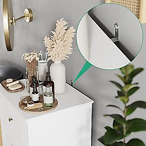 TTVIEW 4 Drawer Dresser, Antique Wide Chest of Drawers with Solid Frame, Closet Dresser Tall Storage Chest Cabinet Nightstand for Living Room, Bathroom, Entryway, White