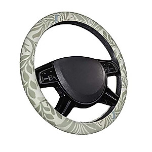 William Morris Larkspur Floral Pattern Carbon fiber steering wheel 3D sticker inner wheel button decorative cover trim