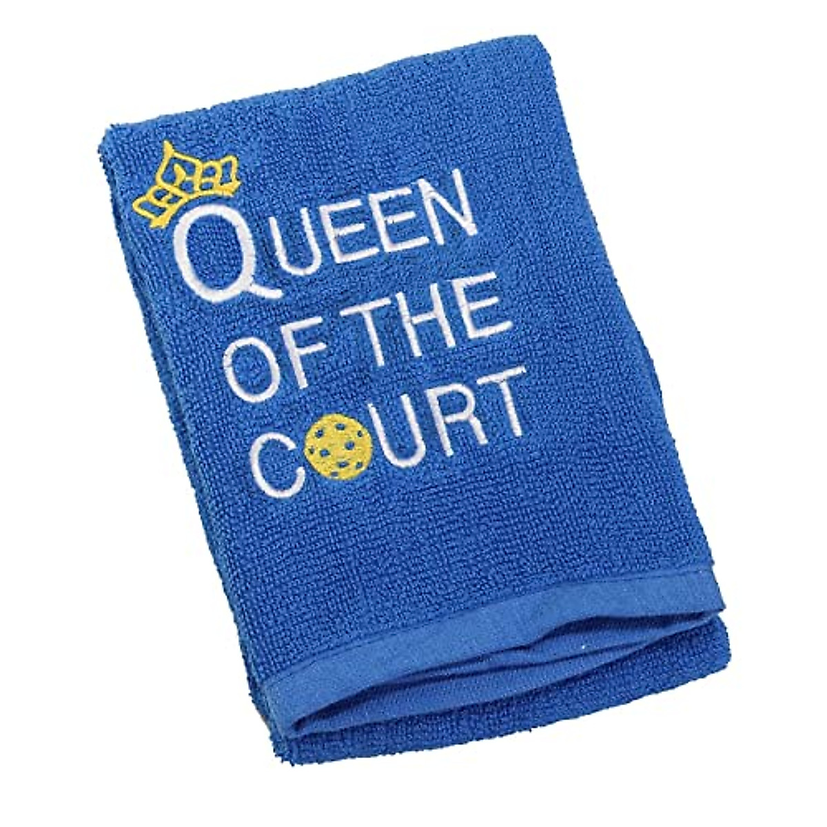 Embroidered Pickleball Towel Gift King/Queen of The Court Pickleball Towel with Clip (Pickleball Queen)