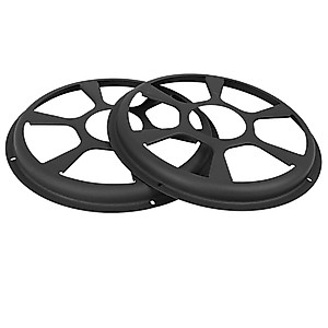 X AUTOHAUX Universal 9 Inch Black Car Audio Speaker Hollow Mesh Subwoofer Grill Cover Protector 2 Pcs