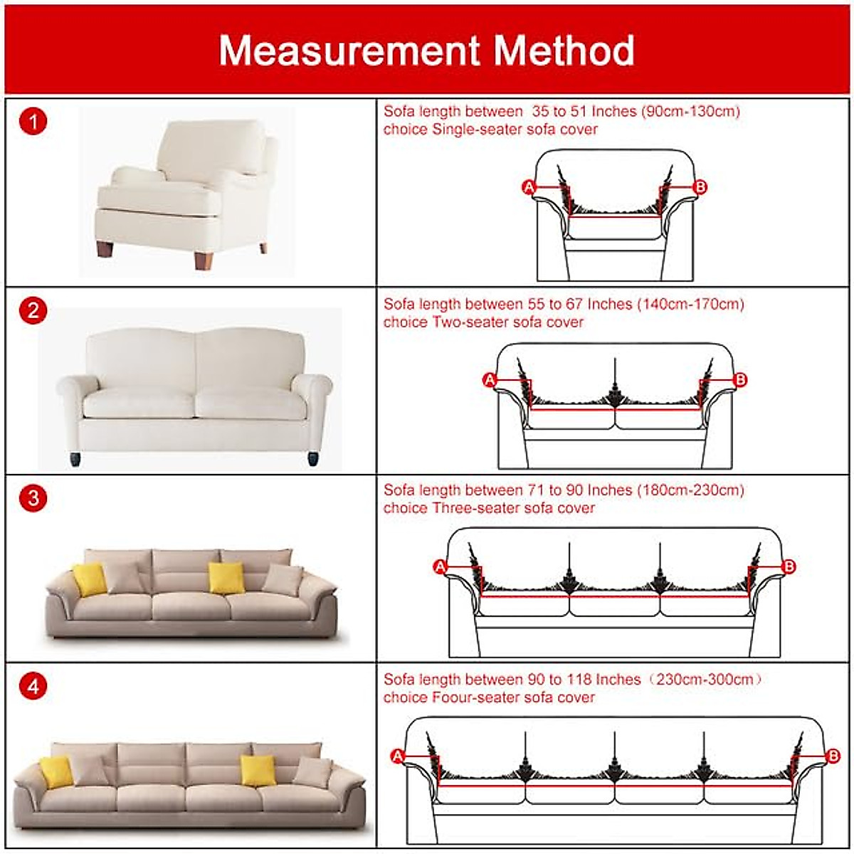 EURHOWING Stretch Velvet Sofa Cover for 4-Seaters Sofa,Anti-Slip Soft Couch Cover Sofa Slipcover w Pillowcase,Washable Furniture Protector with Anti-Skid Foam and Elastic Bottom,Navy Blue