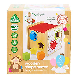 Early Learning Centre Wooden Shape Sorter, Fine Motor Skills, Problem Solving, Hand Eye Coordination, Kids Toys for Ages 18 Month, Amazon Exclusive