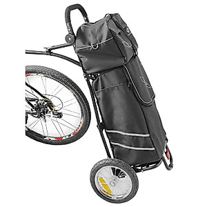 M-Wave Unisex – Adult&#039;s Stalwart 2 Shopping Bicycle Trailer, Black, 125 x 56 x 90 cm