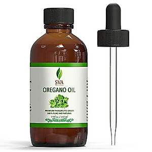 SVA Organics Oregano Essential Oil | Very Strong | 4 OZ (118 ML) - 100% Pure, Natural, Premium Therapeutic Grade for Overall Wellness and Health, Massages, DIY products, complete body care.