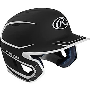 Rawlings | MACH Batting Helmet | Matte Black/White | Senior (6 7/8" - 7 5/8")