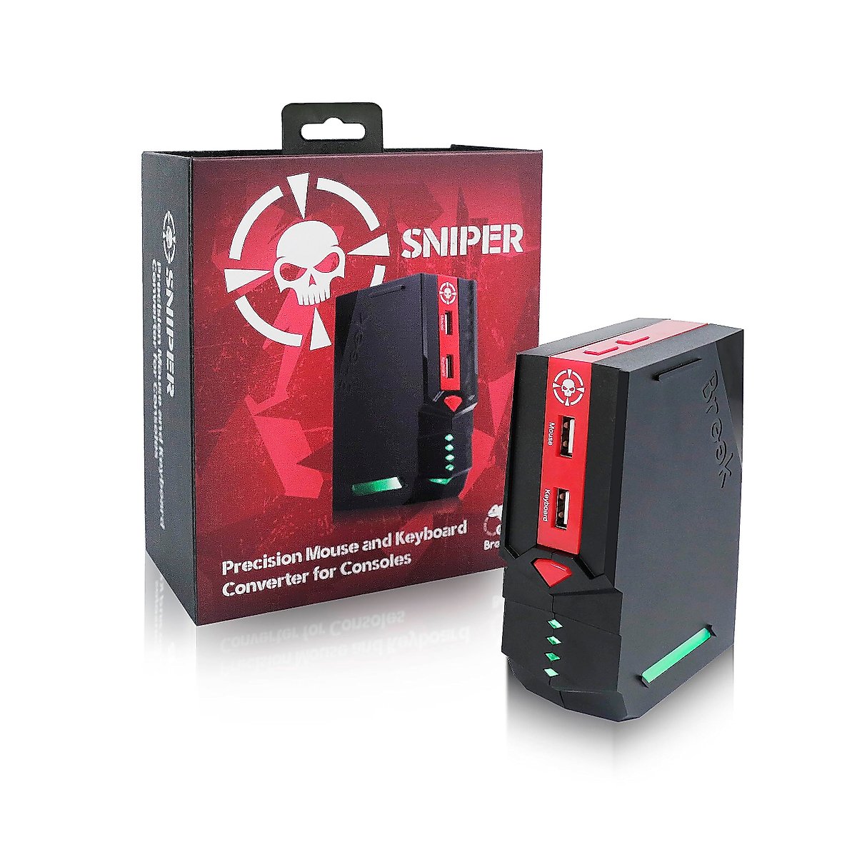 Brook Sniper - Precision Mouse and Keyboard Converter, to Play FPS Games Without a Controller, FPS Game Converter for PS4, PS3, Xb One, and Switch. for Splatoon 3, FPS Gaming Converter