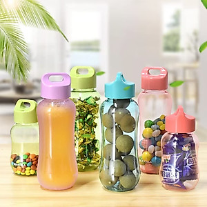 JILIGUALA Plastic Coffee Travel Mugs Water Bottle Sports Water Bottle Cup for Milk, Coffee, Tea, Juice Size 350ml (12oz), Pack Of 4