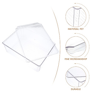 FOMIYES 1pc Refrigerator Storage Box Fridge Organizer Clear Plastic Storage Bins Fruit Container Desk Fridge Cabinet Kitchen Fridge Food Container Fruit Box The Pet With Cover
