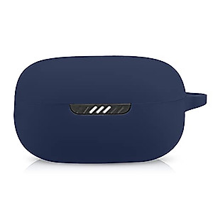 kwmobile Silicone Case Compatible with JBL Live Pro Plus - Case Protective Cover for Headphones - Dark Blue