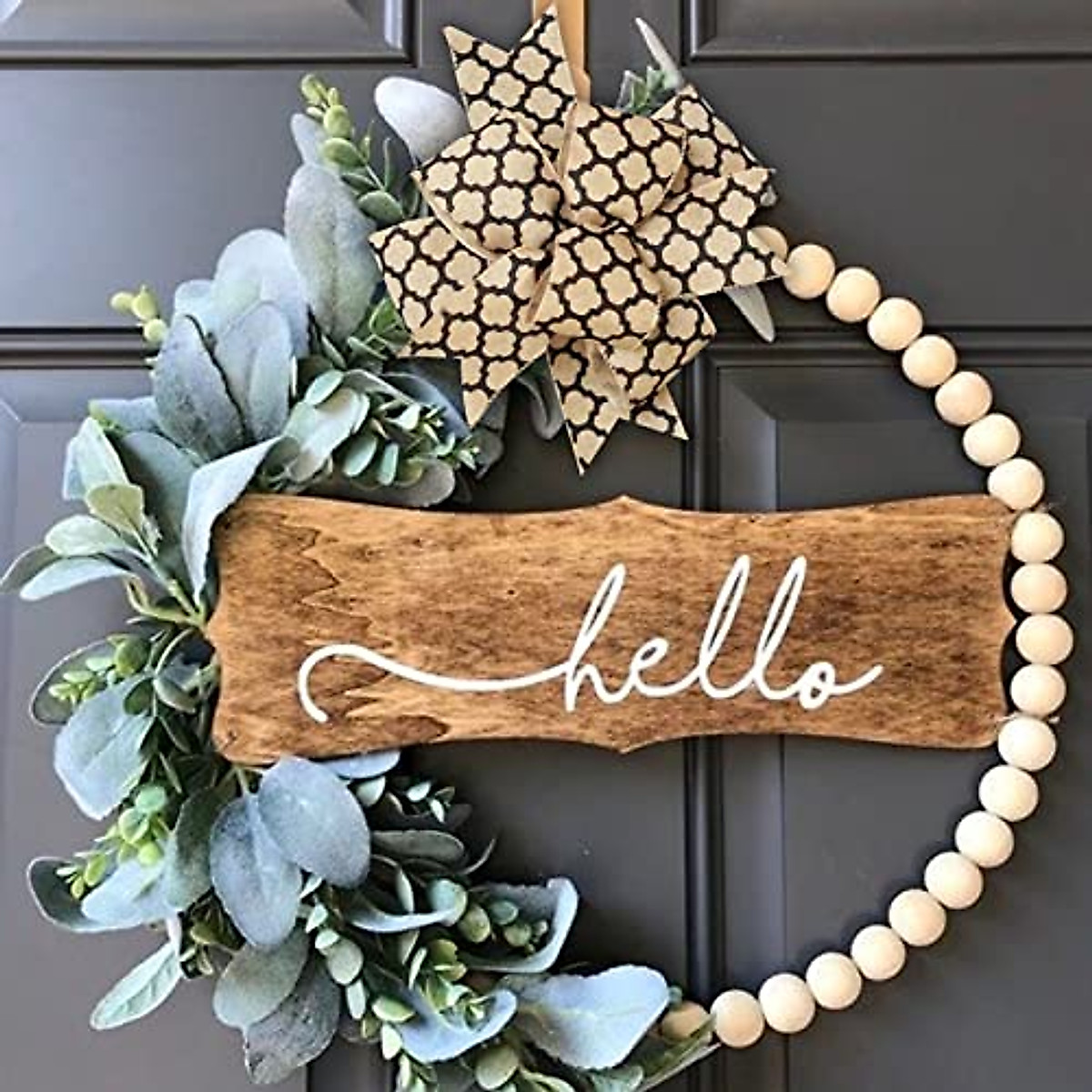 Quatrefoil Wired Ribbon for Wreath, Burlap Black Check Wired Edge Ribbon, Farmhouse Ribbon for Gift Wrap, DIY Craft, 2.5”x10yds