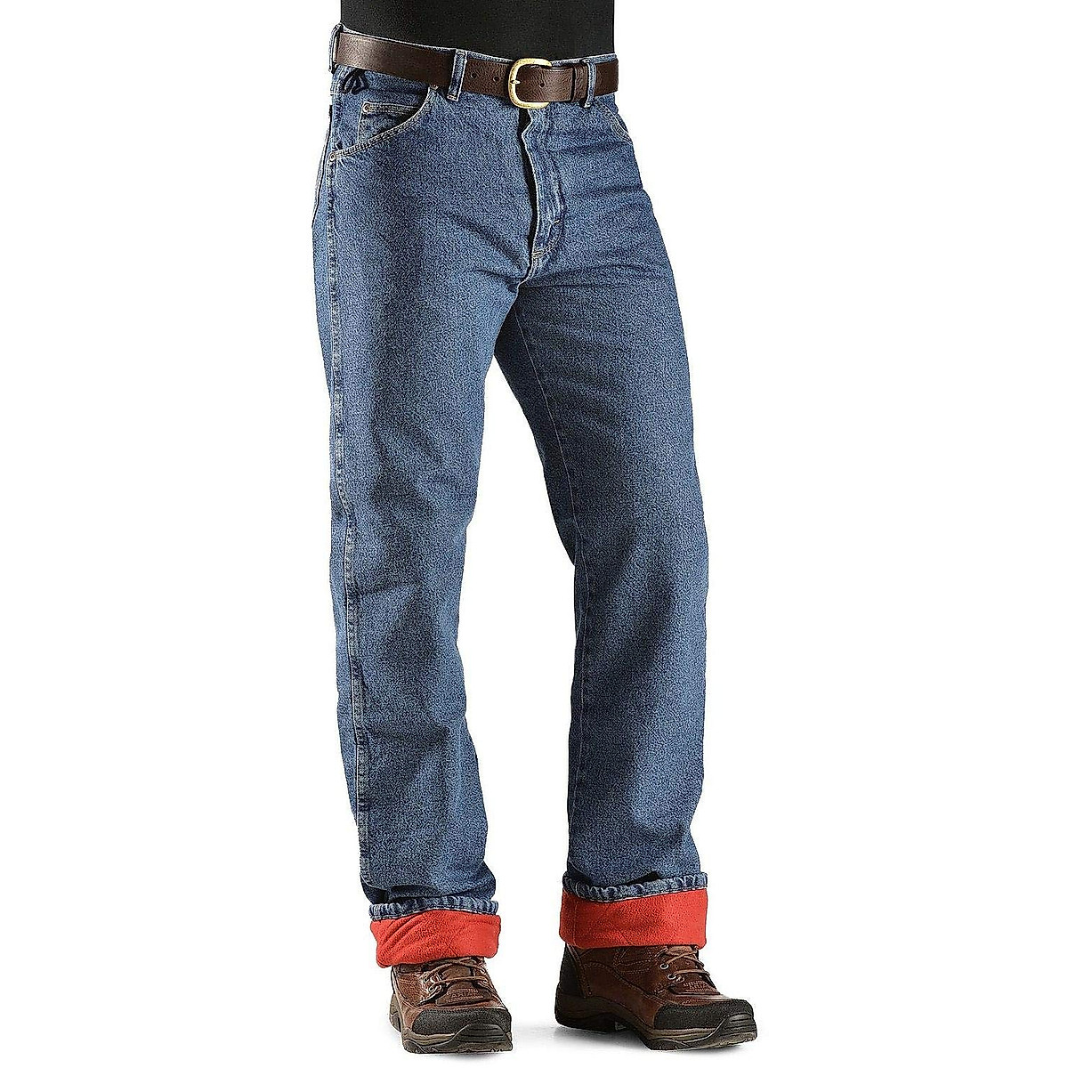 Wrangler mens Rugged Wear Woodland Thermal jeans, Stonewashed Denim, 36W x 30L US