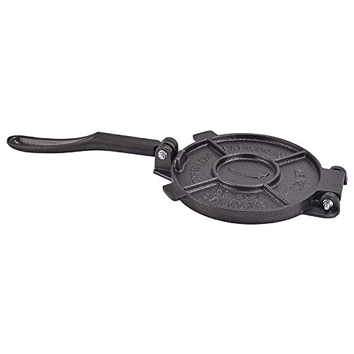 BONROB Cast Iron 7.5 Inch, Tortilla Maker, Press, Pataconera Seasoned for Corn, Flour or Gluten-Free Doughs, Black USA