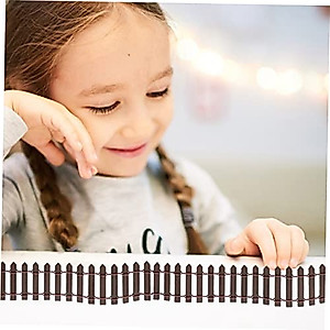 Simulation Fence Imitation Mini Fence gate Mini Corral Fence Horse Wood Fence Miniature Farm Fence Miniature Fence Model Fence Decor Corral Fencing playset Wooden Panel Outdoor