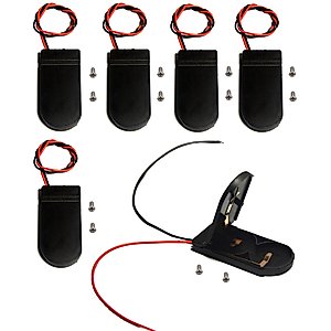 LAMPVPATH (Pack of 6) cr2032 Battery Holder Coin Cell Holder, CR2032 Battery Holder with Switch, 2 x 3V CR2032 Button Coin Cell Battery Holder with Leads On Off Switch