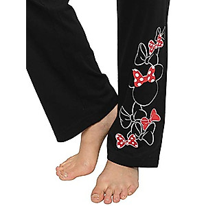 Disney Women's Pajama Lounge Set Minnie Mouse (Grey Tee & Black Pants, 3X)